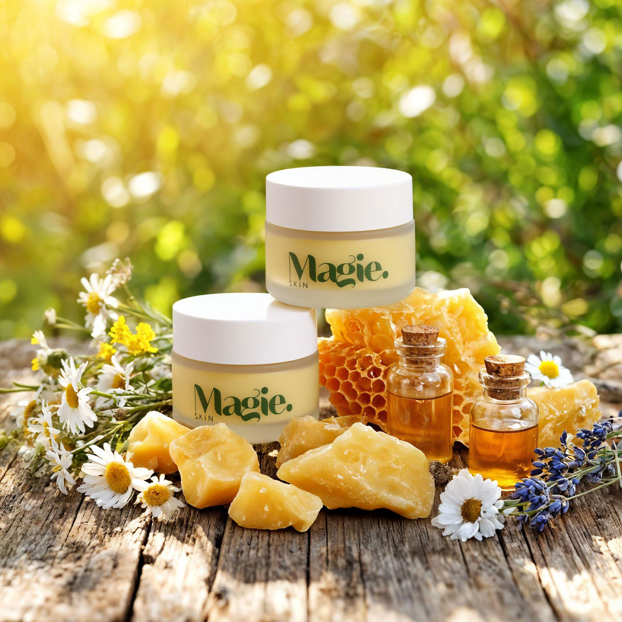 Foto prodotto con sfondo editoriale AI